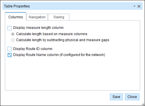 Configuring table properties in the selection table—Event Editor for Pipeline Referencing ...